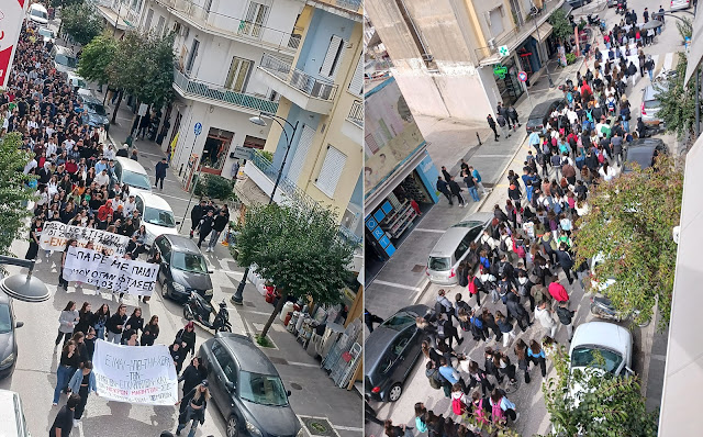 Τέμπη: Σιωπηλή πορεία από τους μαθητές στην Ηγουμενίτσα - EPIRUS Online